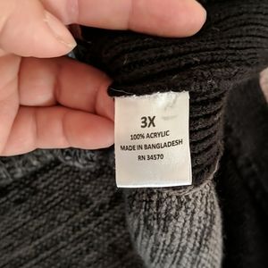 jason maxwell | Sweaters | Jason Maxwell Gray And Black Tulip Hem ...